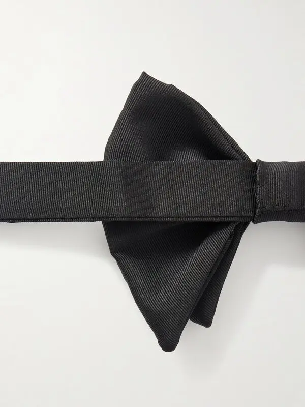 DE PETRILLO Pre-tied Silk And Cotton-blend Bow Tie
