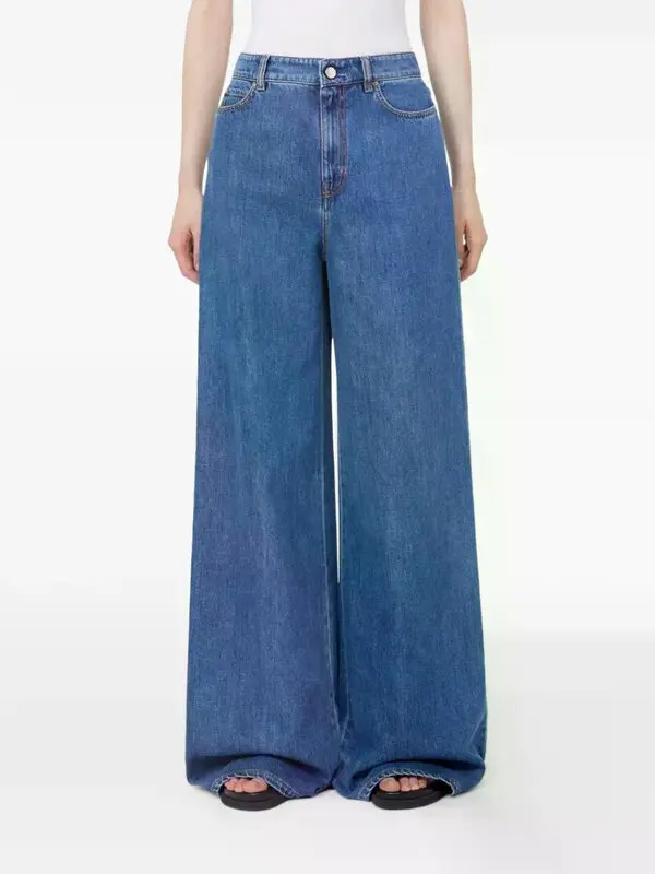 Max Mara Wide-leg Denim Jeans - Blue