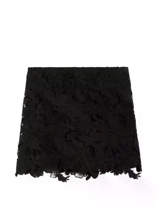 Sportmax Floral Lace Skirt - Black