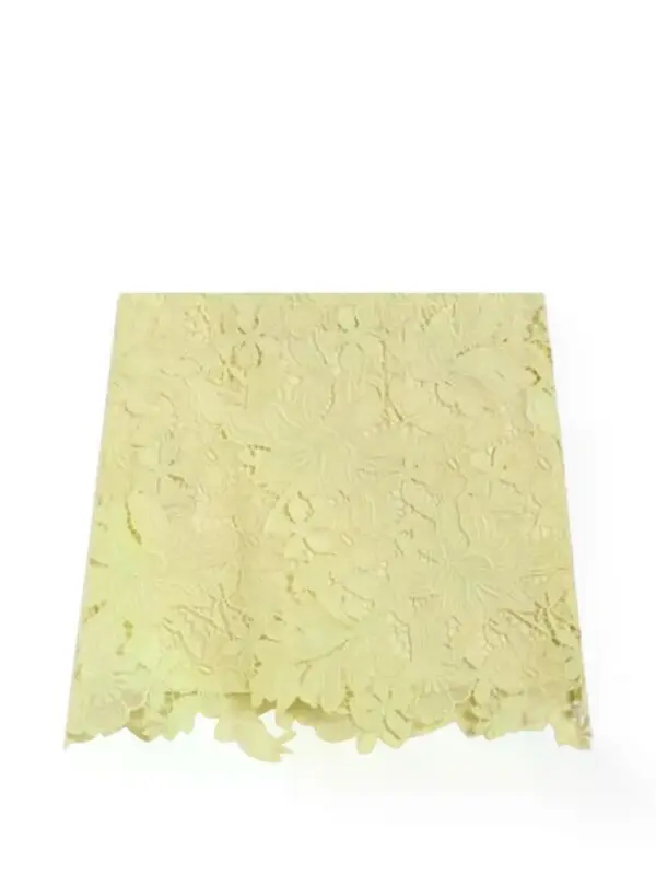 Sportmax Floral Lace Skirt - Yellow