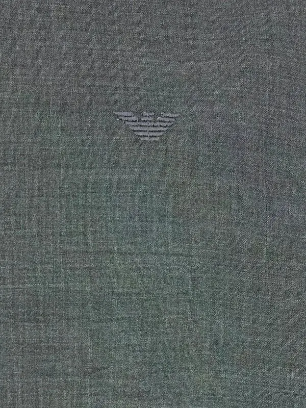 Emporio Armani Logo-embroidered Wool Shirt