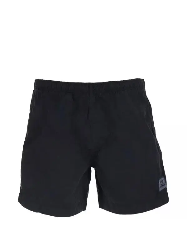 C.P. COMPANY Logo-patch Swim Shorts - Black