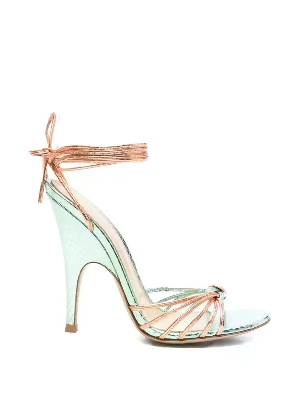 GIANVITO ROSSI Ricaye Round-toe Sandals - Green