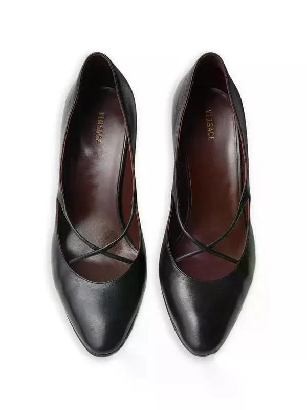 Versace Giulietta Leather Pumps 80 Mm - Black