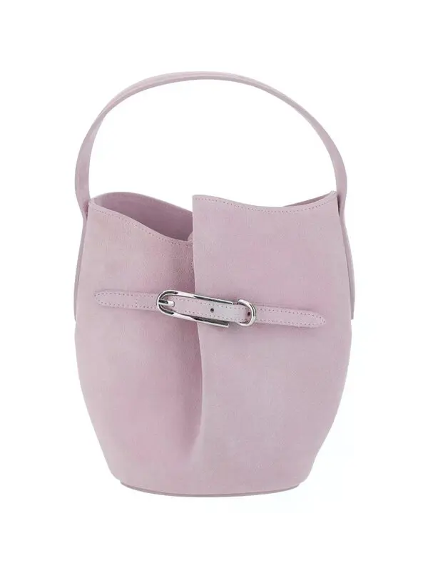 LIFFNER Mini Belted Suede Bucket Bag - Pink