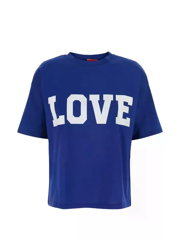 MERCI Graphic-detail Cotton T-shirt - Blue