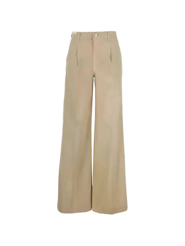 PT TORINO Poppy Wide-leg Front-pleats Cotton Trousers - Neutrals