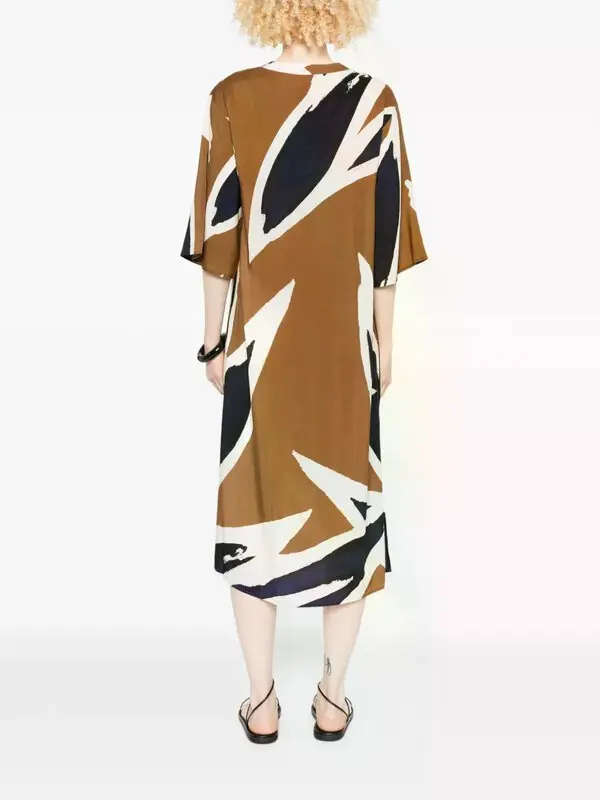 MARYAN MEHLHORN Abstract-pattern Midi Dress
