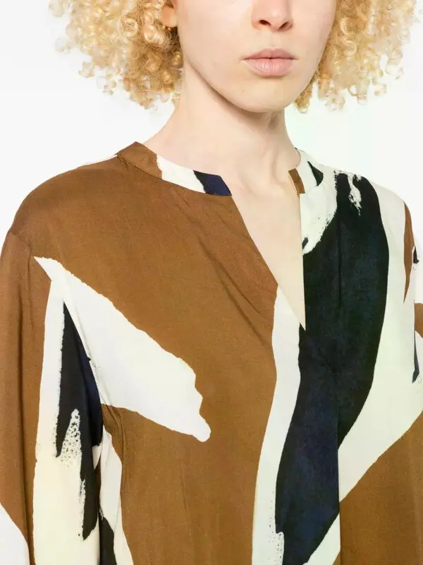 MARYAN MEHLHORN Abstract-pattern Midi Dress