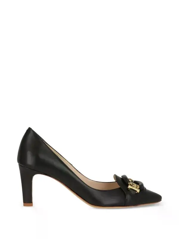 TOD'S Buckle Leather Pumps - Black