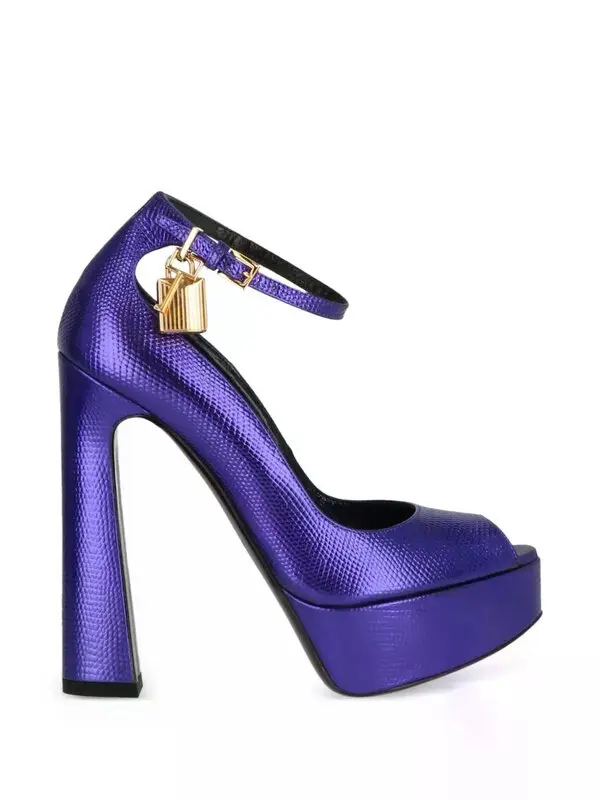TOM FORD Platform Padlock Sandals - Purple