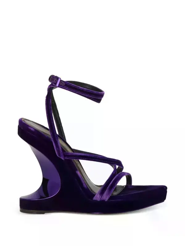 TOM FORD Wraparound Strap Platform Sandals - Purple