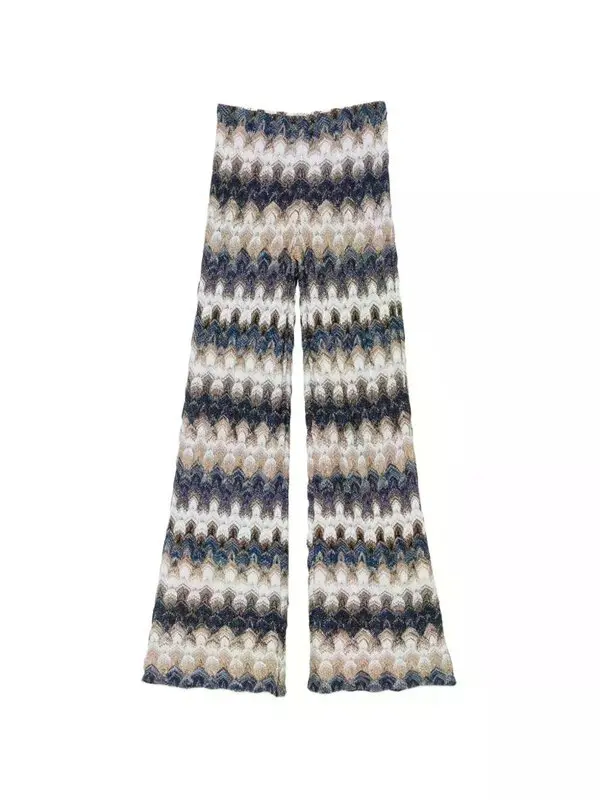 Missoni Zig Zag-pattern Trousers - Blue
