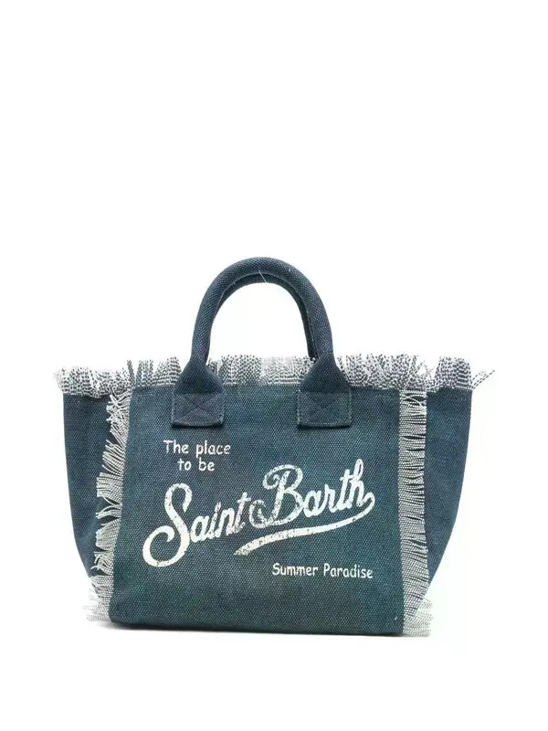 MC2 SAINT BARTH Colette Frayed Tote Bag - Blue