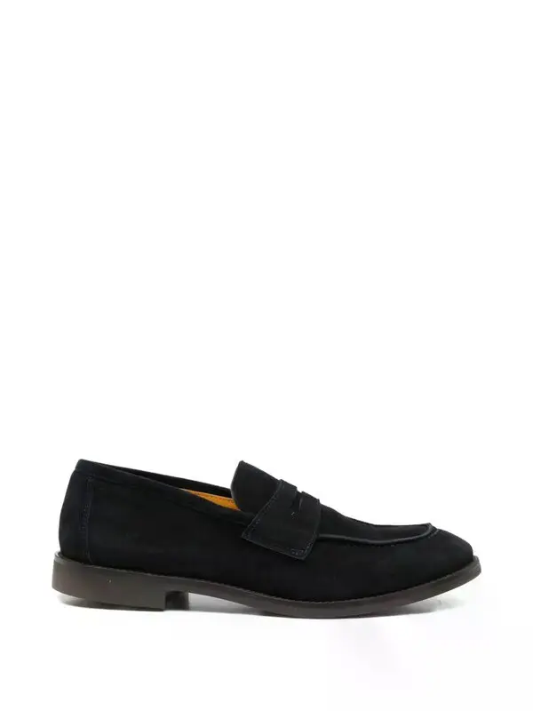 FRATELLI RENNELLA Suede Penny Loafers - Black