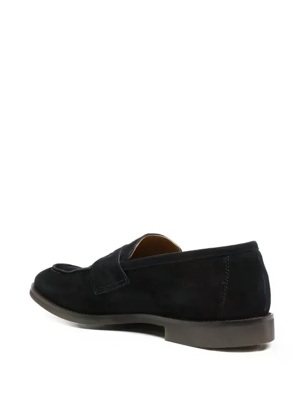 FRATELLI RENNELLA Suede Penny Loafers - Black