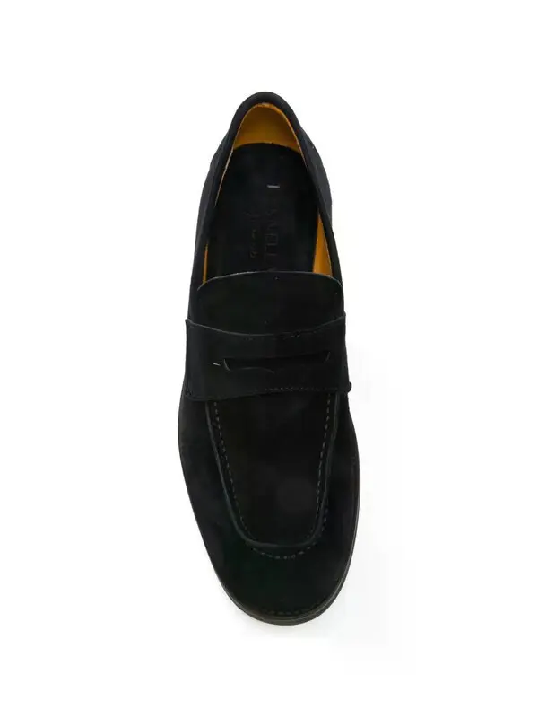 FRATELLI RENNELLA Suede Penny Loafers - Black