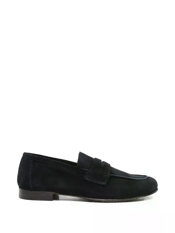 FRATELLI RENNELLA Suede Penny Loafers - Blue