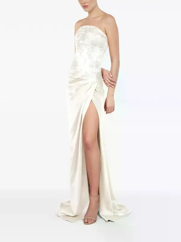 ALEXIA & ANTONIA Draped Maxi Skirt With Slit