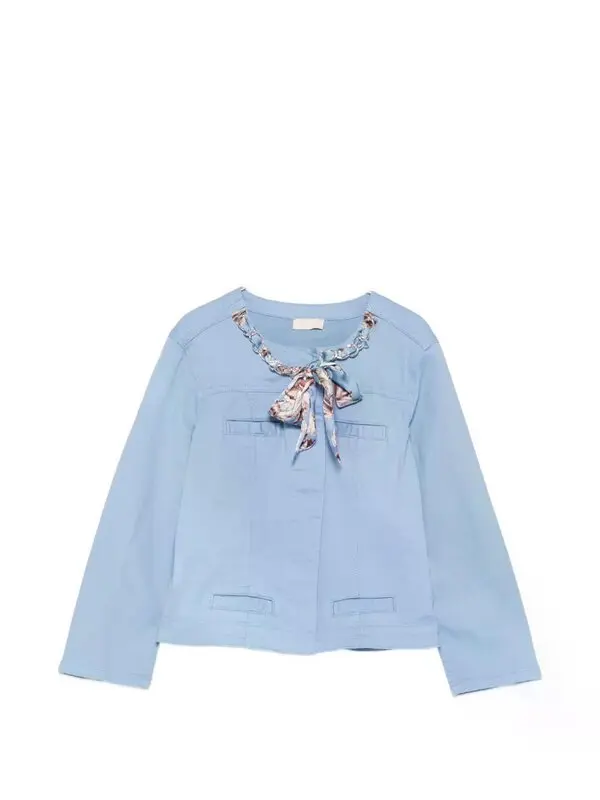 Liu Jo Floral Chain Jacket - Blue