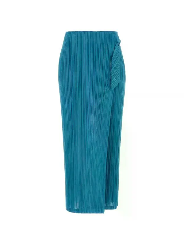 Issey Miyake Pleated Wrap Trousers - Blue