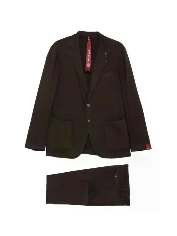 SANTANIELLO Pocket Suit - Brown