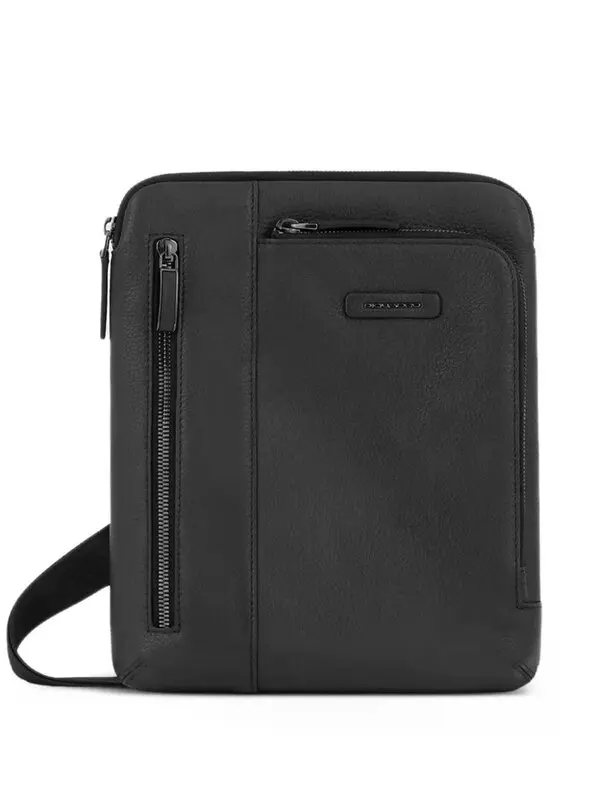 PIQUADRO Leather Ipad® Crossbody Bag - Black