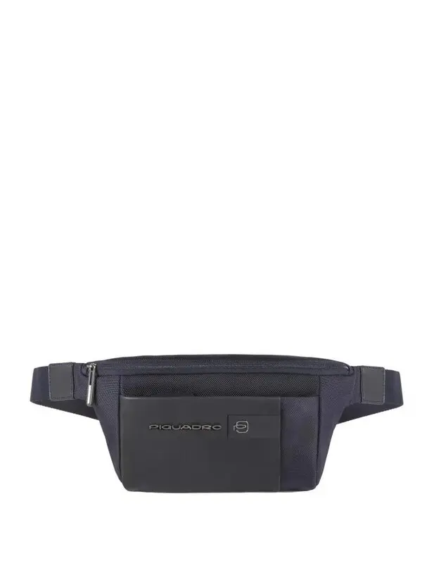 PIQUADRO Leather Belt Bag - Blue