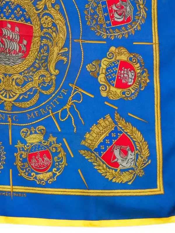 Hermès 1992 Les Armes De Paris Silk Scarf