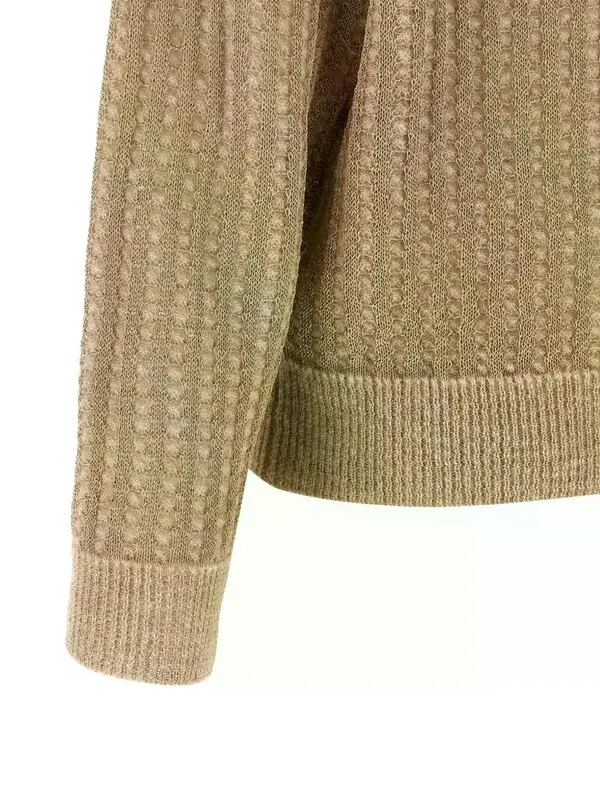 Peserico Waffle Lamé Cardigan - Neutrals