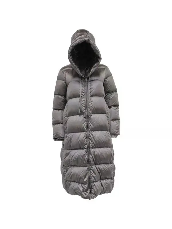 Max Mara Hooded Down Coat - Grey