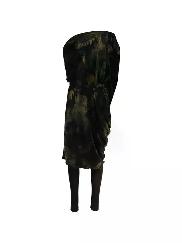 LANVIN Palm Leaf Print Dress And Leggings Set - Black