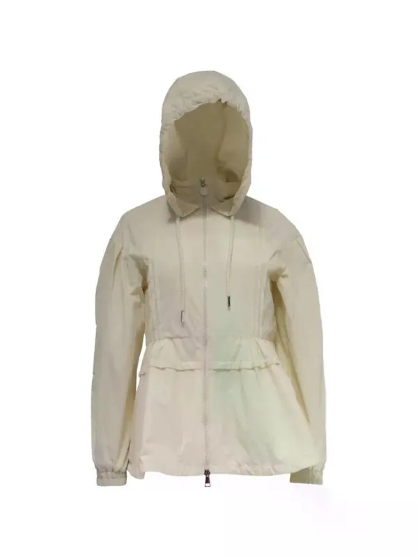 Moncler Pintuck Hooded Jacket - Neutrals