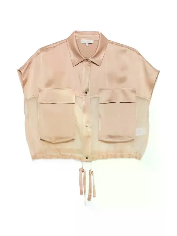 Antonelli Firenze Tie-detail Button-up Shirt - Neutrals