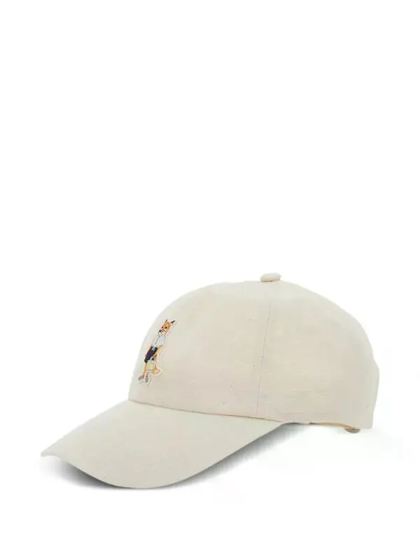 Maison Kitsuné Dressed Fox Cotton Baseball Cap - Neutrals