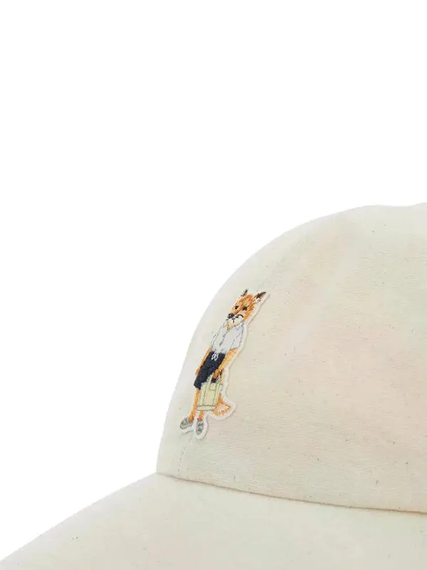 Maison Kitsuné Dressed Fox Cotton Baseball Cap - Neutrals
