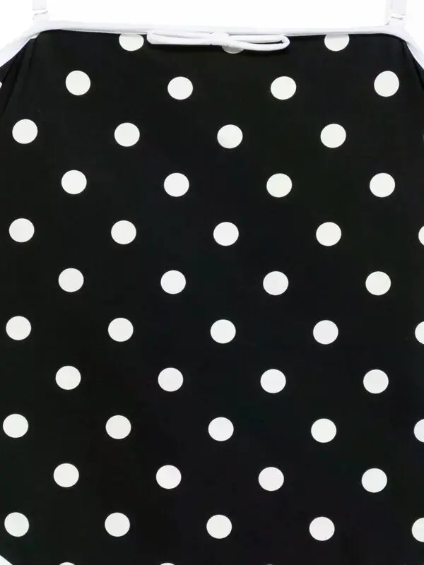 SELF-PORTRAIT Polka-dot One Piece Swimsuit - Black