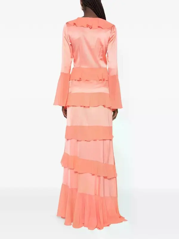 LES FILLES D'EVA Ruffled Maxi Dress - Pink