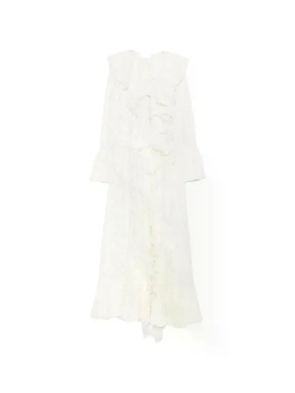 LES FILLES D'EVA Flower-lace Asymmetric Dress - White