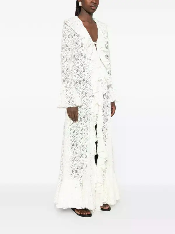 LES FILLES D'EVA Flower Lace Asymmetric Dress