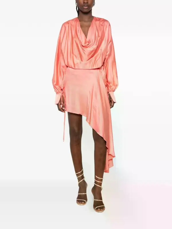 LES FILLES D'EVA Draped Cowl-neck Dress