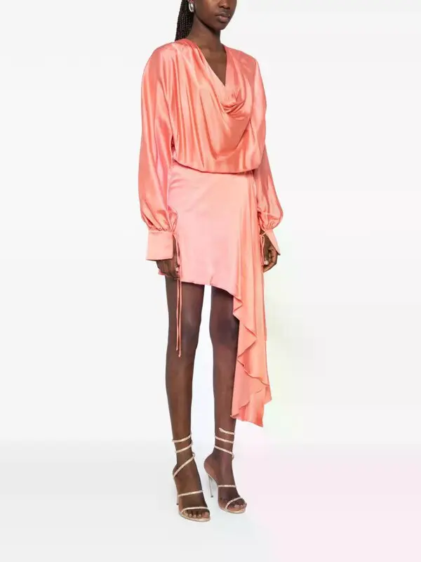 LES FILLES D'EVA Draped Cowl-neck Dress