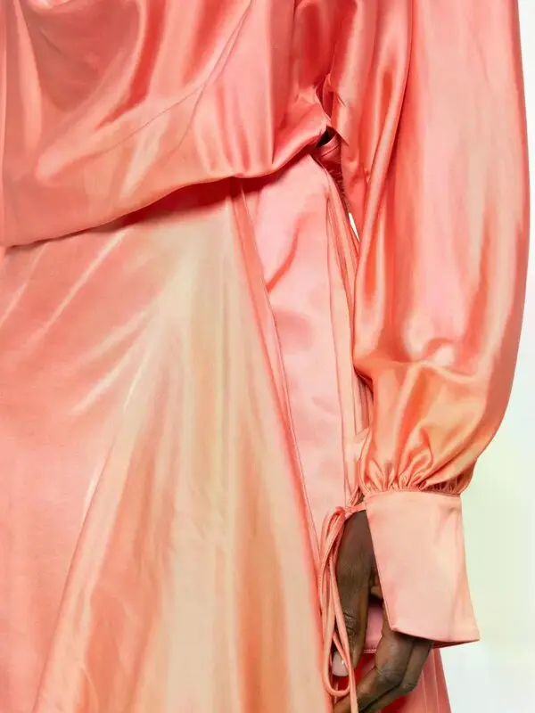 LES FILLES D'EVA Draped Cowl-neck Dress