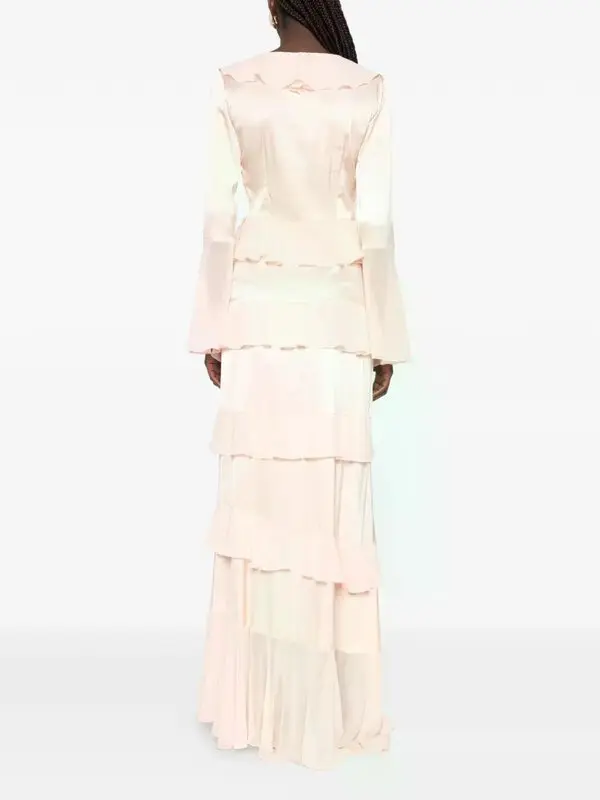 LES FILLES D'EVA Maxi Dress With Ruffled Details - Pink