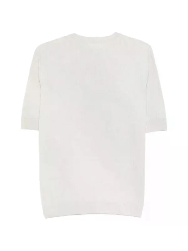 LARDINI Ribbed T-shirt - Neutrals