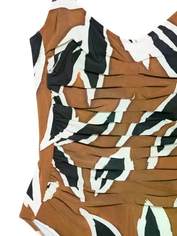 MARYAN MEHLHORN Nomade Leaf-print Swimsuit
