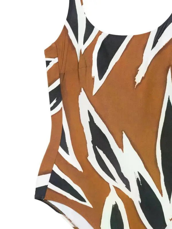 MARYAN MEHLHORN Leaf-print Swimsuit