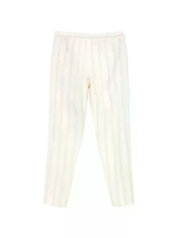 Fedeli Striped Drawstring Trousers - Neutrals