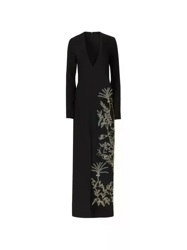 Costarellos Vita Beaded-appliqué Gown - Black