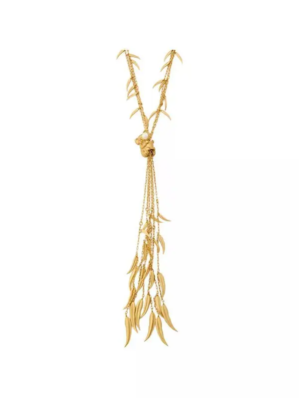 Zimmermann Mira Lariat Leaf And Koala Necklace - Gold